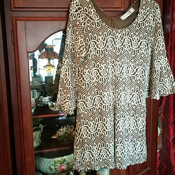 Urban Mangoz | Tops | Shabby Chic Lace Tunic Top Bell Sleeves | Poshmark